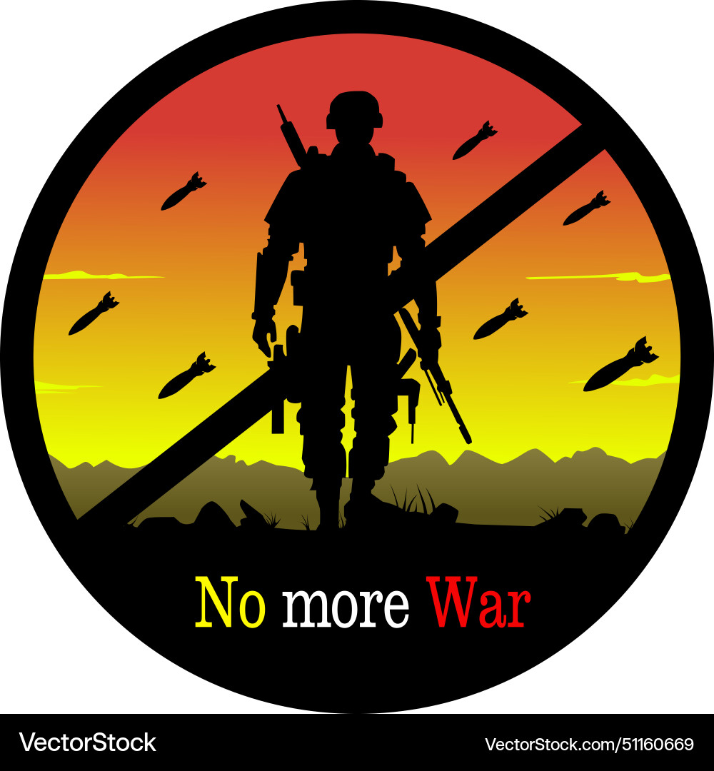 No more war Royalty Free Vector Image - VectorStock