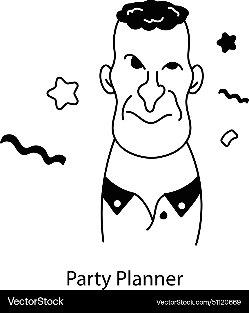 Party planner Royalty Free Vector Image - VectorStock