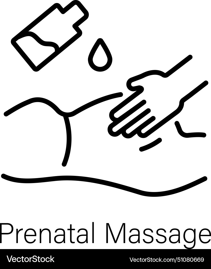 Prenatal massage Royalty Free Vector Image - VectorStock