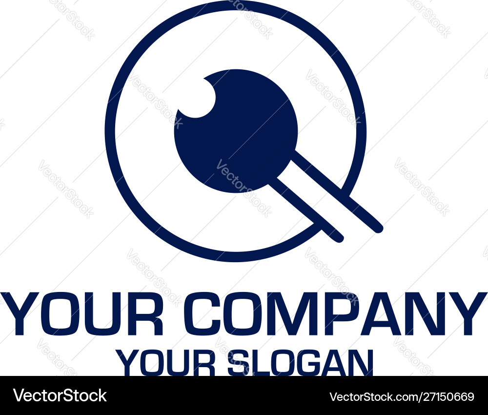 Q vision logo design Royalty Free Vector Image