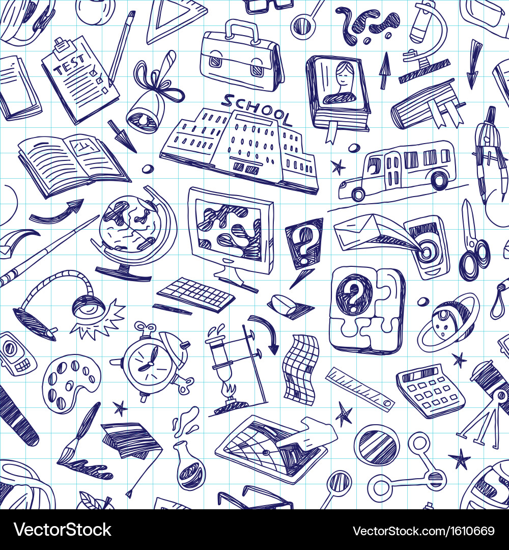 School education - seamless background Royalty Free Vector