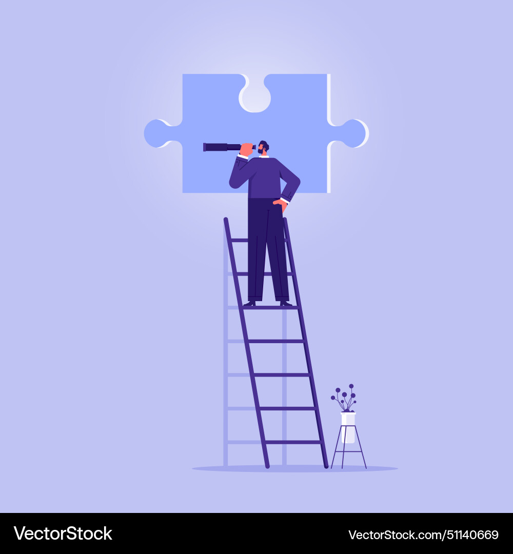 Search for opportunity or looking for future Vector Image