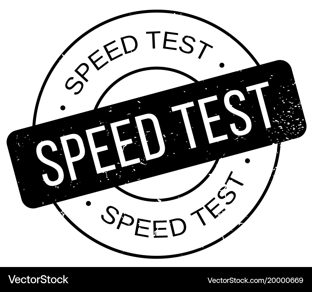 Speed test rubber stamp Royalty Free Vector Image