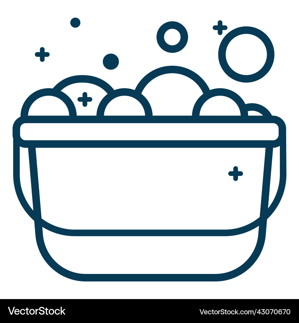 Bubbly soap water container stroke Royalty Free Vector Image