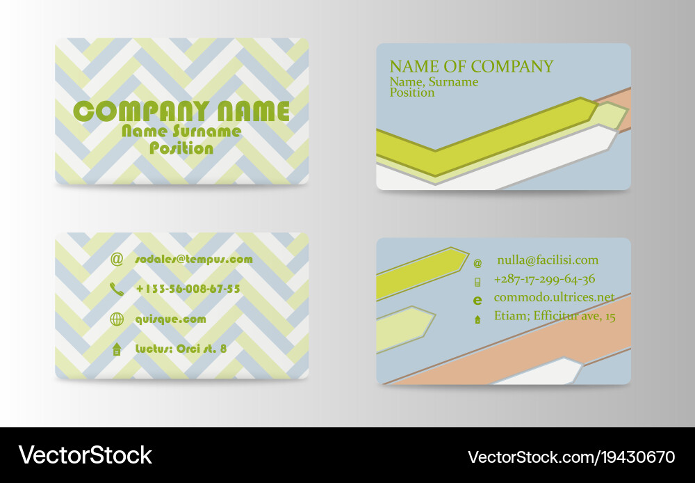 Business and visit card Royalty Free Vector Image