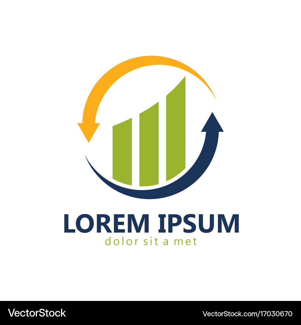 Circle arrow business finance logo Royalty Free Vector Image