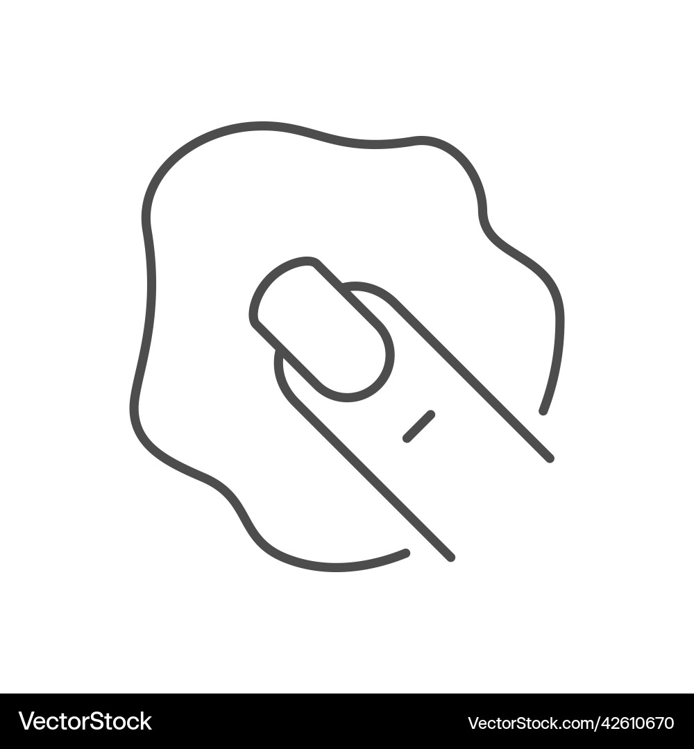 Cream applying line outline icon Royalty Free Vector Image