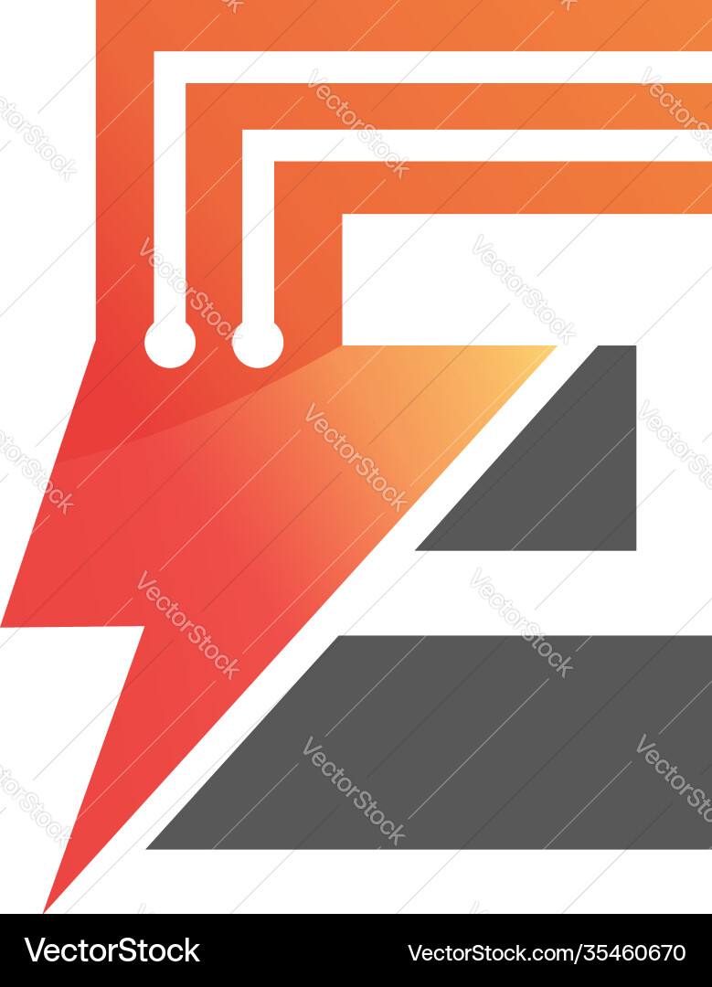 E electric power alphabet logo design concept Vector Image