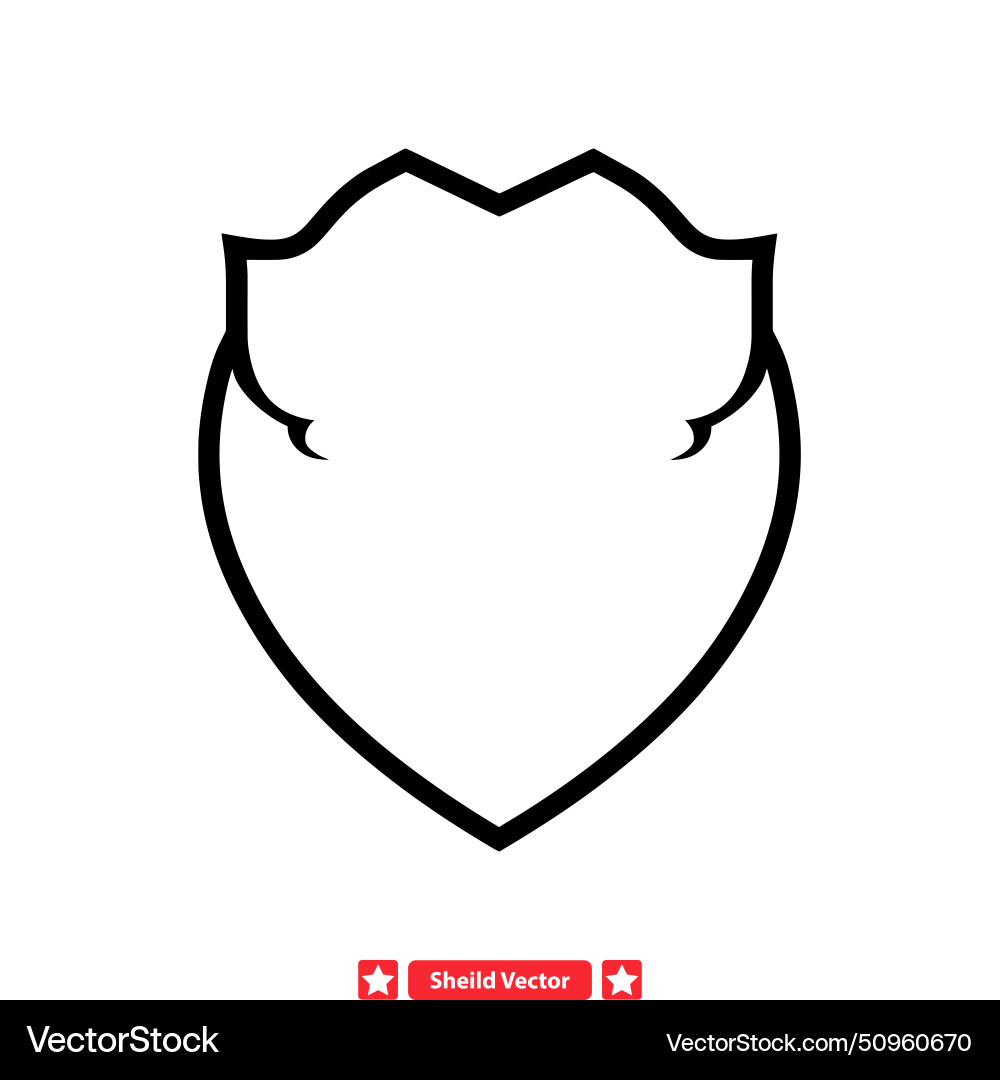 Epic guardian legendary shield design Royalty Free Vector