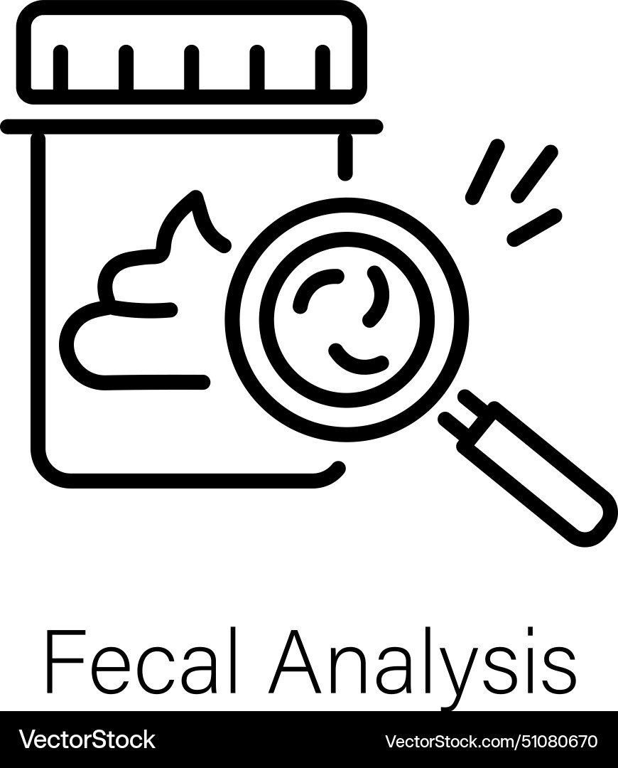 Fecal analysis Royalty Free Vector Image - VectorStock