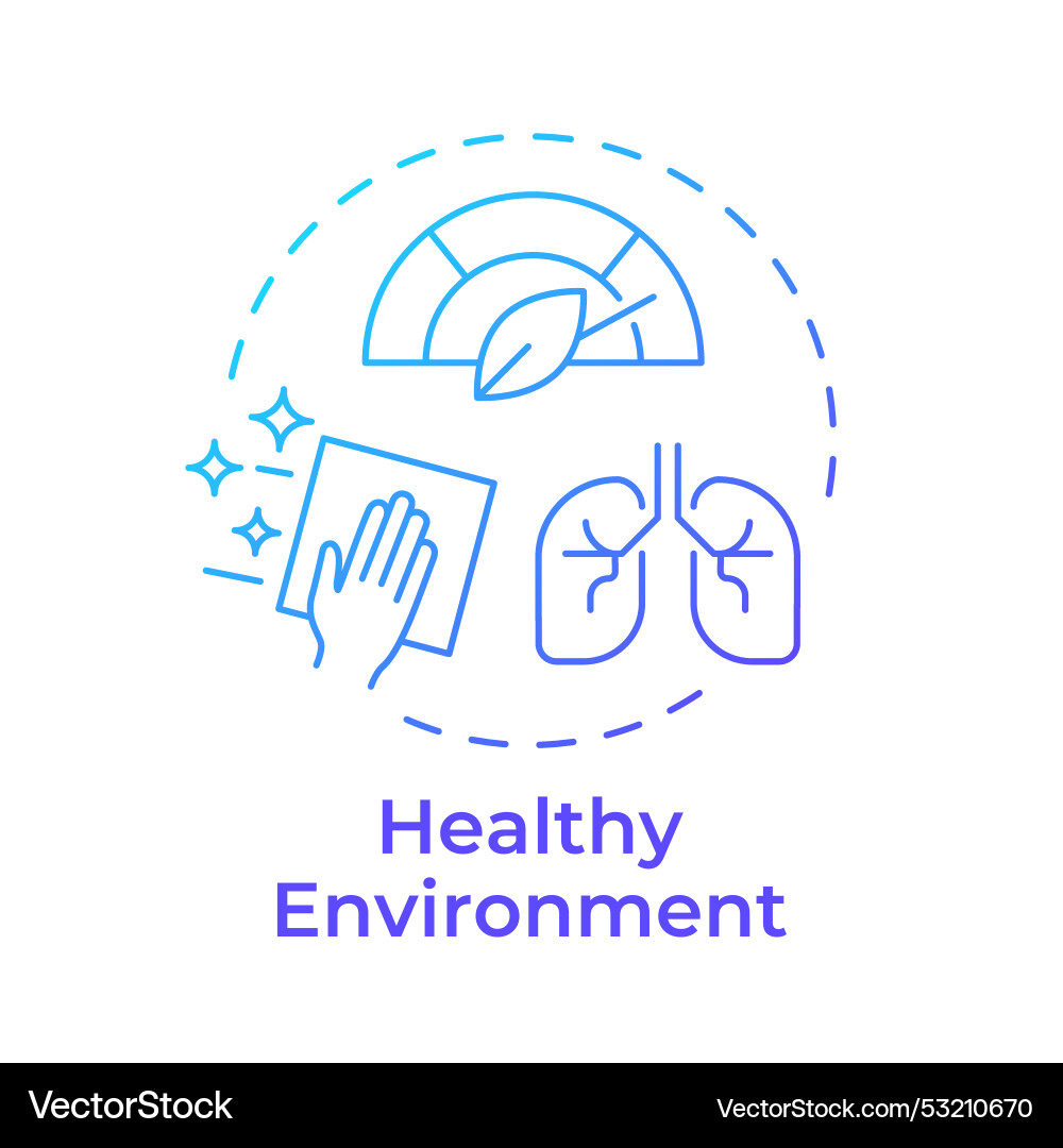 Healthy environment blue gradient concept icon Vector Image