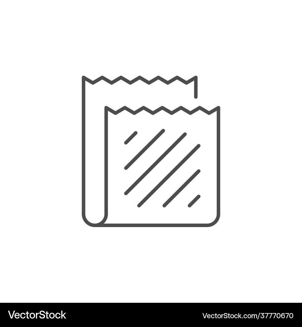 Micro fiber line outline icon Royalty Free Vector Image