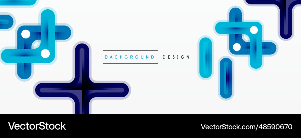 Minimal geometric background cross line design Vector Image