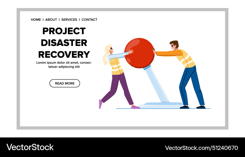 Mitigation proect disaster recovery Royalty Free Vector