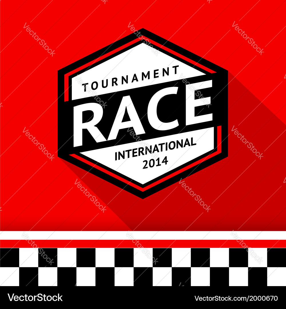 Racing badge 07 Royalty Free Vector Image - VectorStock