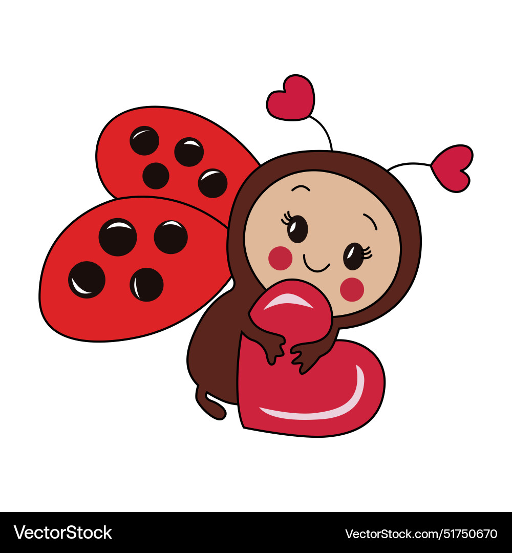Red ladybug Royalty Free Vector Image - VectorStock