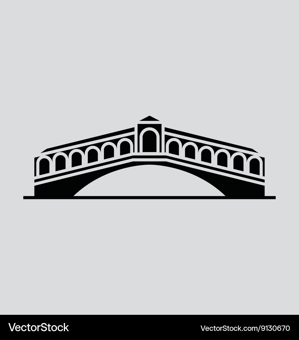 Rialto bridge Royalty Free Vector Image - VectorStock