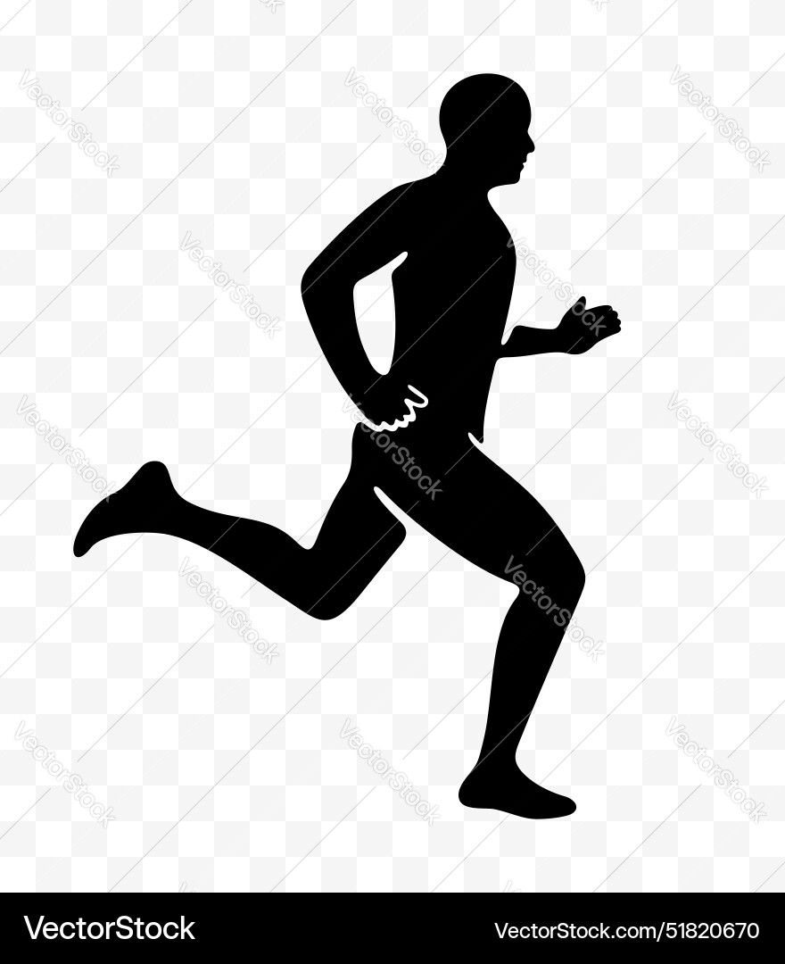 Runner athlete running and sprint Royalty Free Vector Image