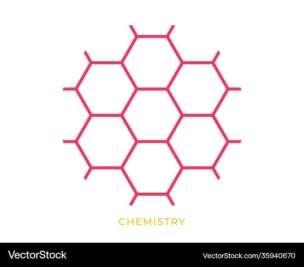 Simple chemistry formula and molecule line icon Vector Image