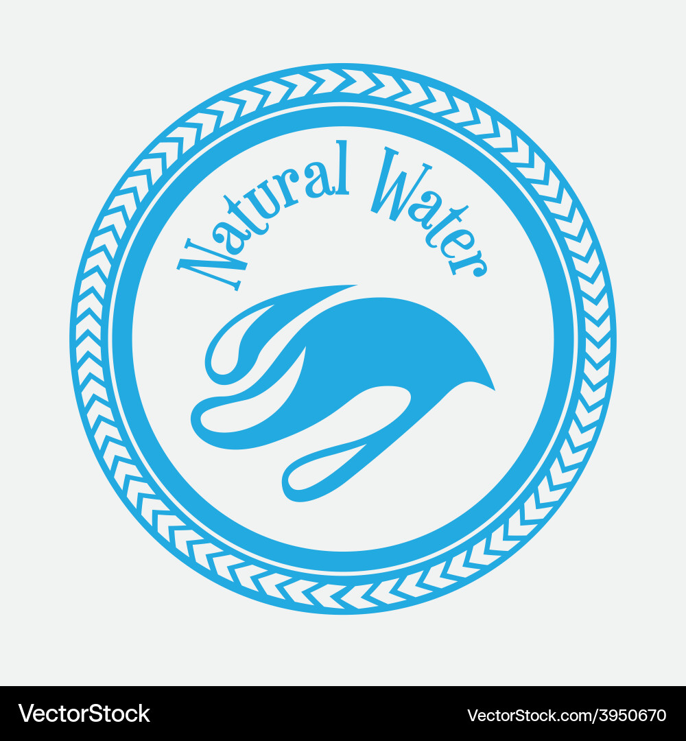 Water label Royalty Free Vector Image - VectorStock