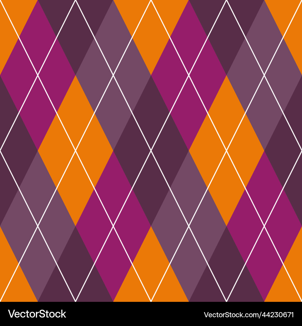 Argyle and plaid seamless pattern Royalty Free Vector Image