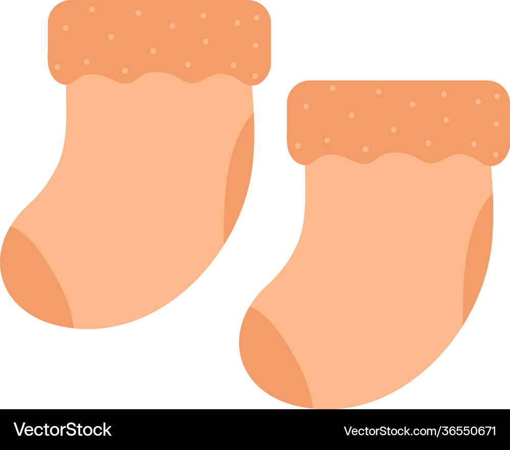 Baby socks isolated Royalty Free Vector Image - VectorStock