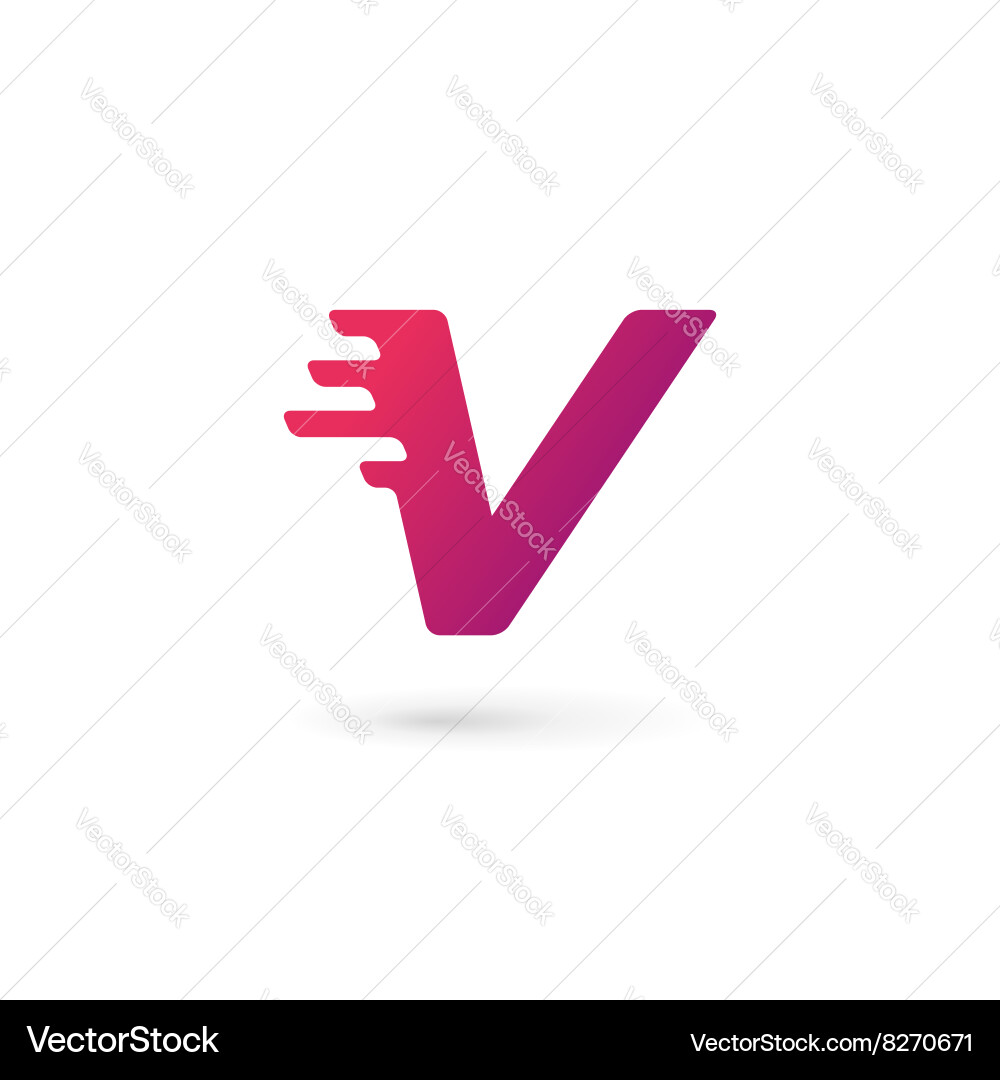 Brief v Nummer 5 Logo-Symbol-Designvorlage Vektorbild