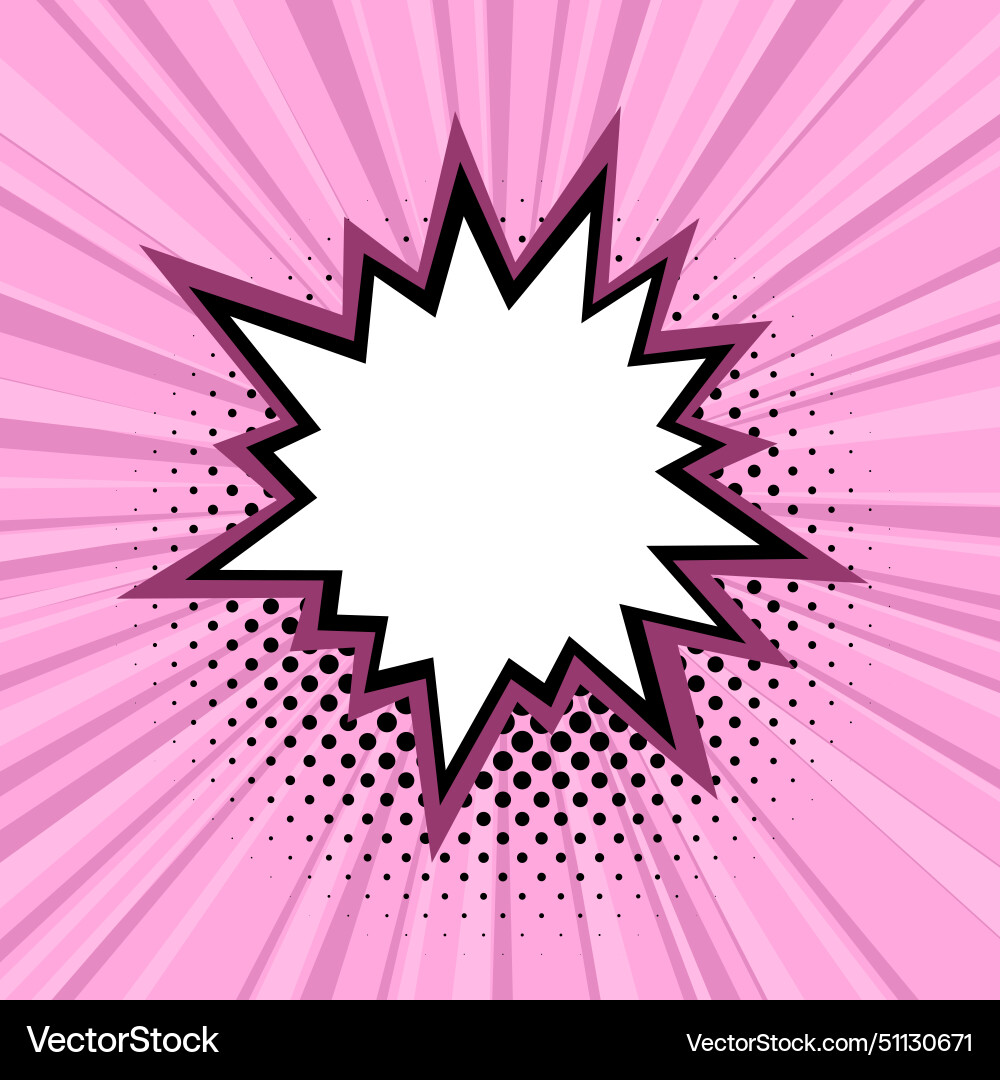 Comic style burst banner Royalty Free Vector Image