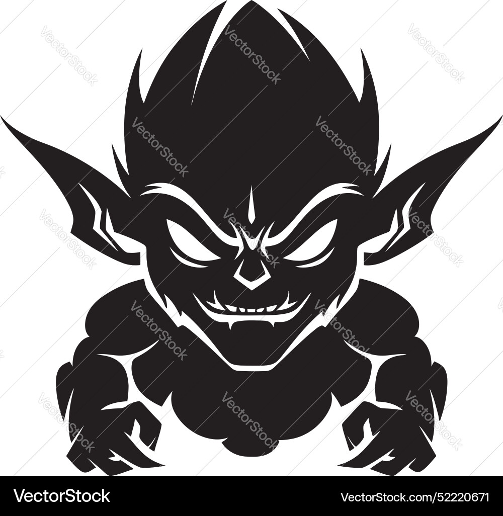 Devious goblin dynamics evil logo nefarious Vector Image