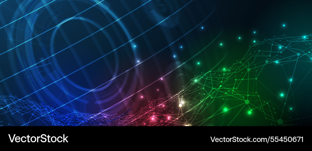 Futuristic neural network concept Royalty Free Vector Image