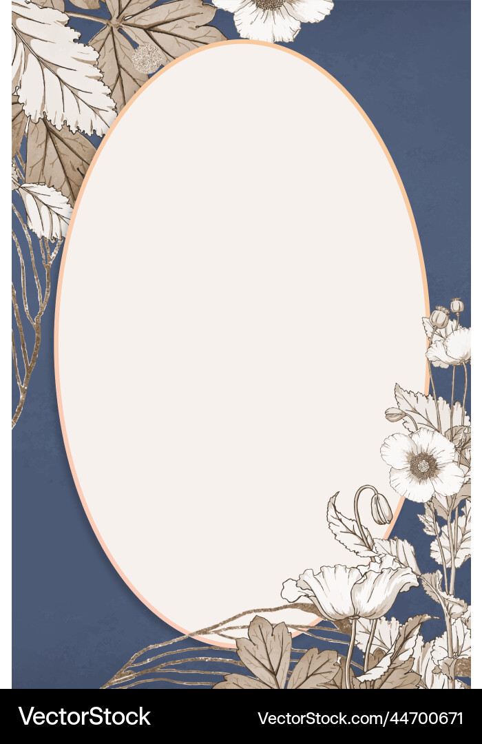 Hand drawn flower frame Royalty Free Vector Image