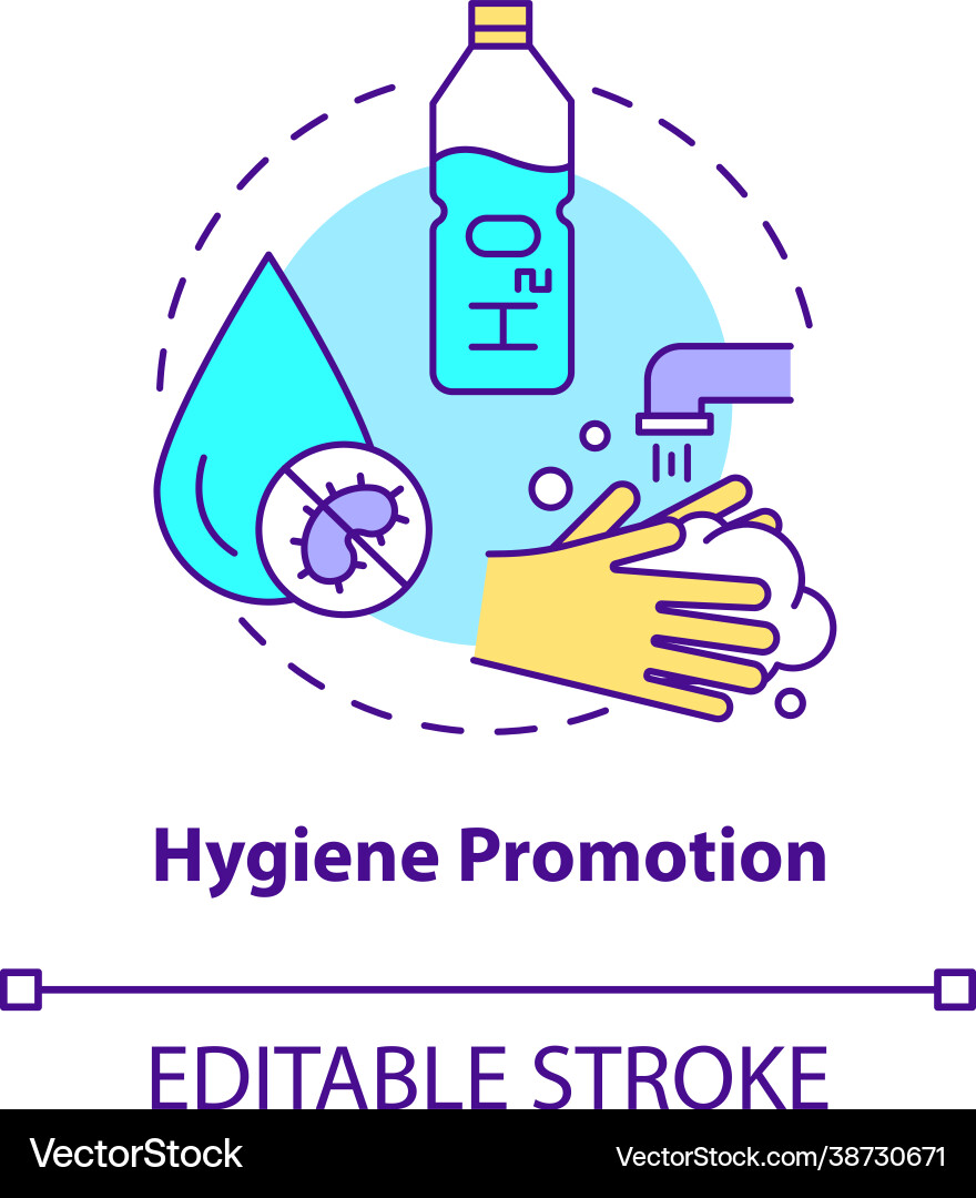 Hygiene promotion concept icon Royalty Free Vector Image