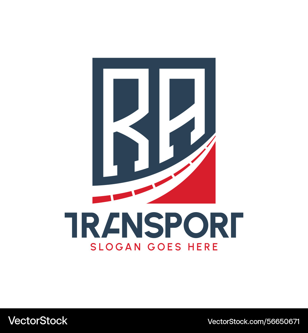 Letter ra transport logo design modern road Vector Image