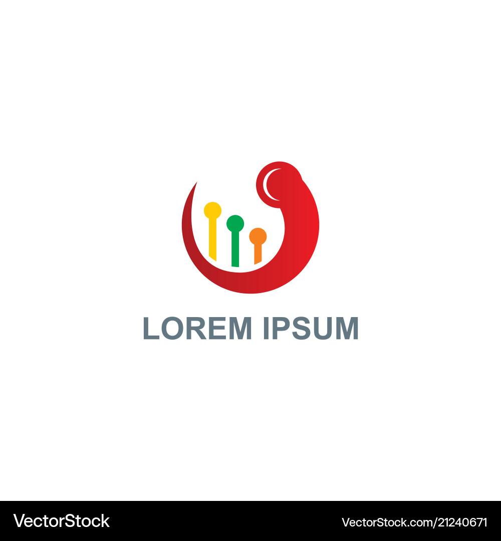 Loop dot technology logo Royalty Free Vector Image