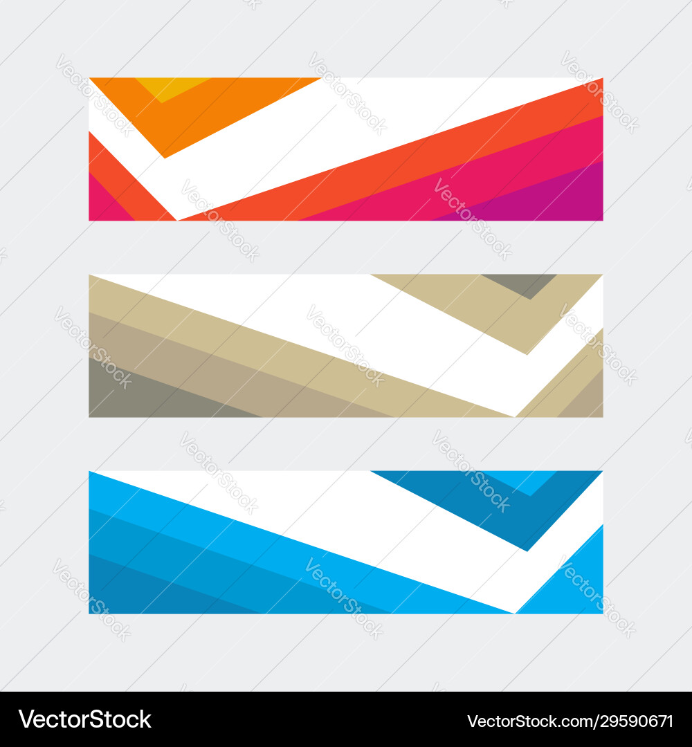 Modern web banners template with diagonal Vector Image