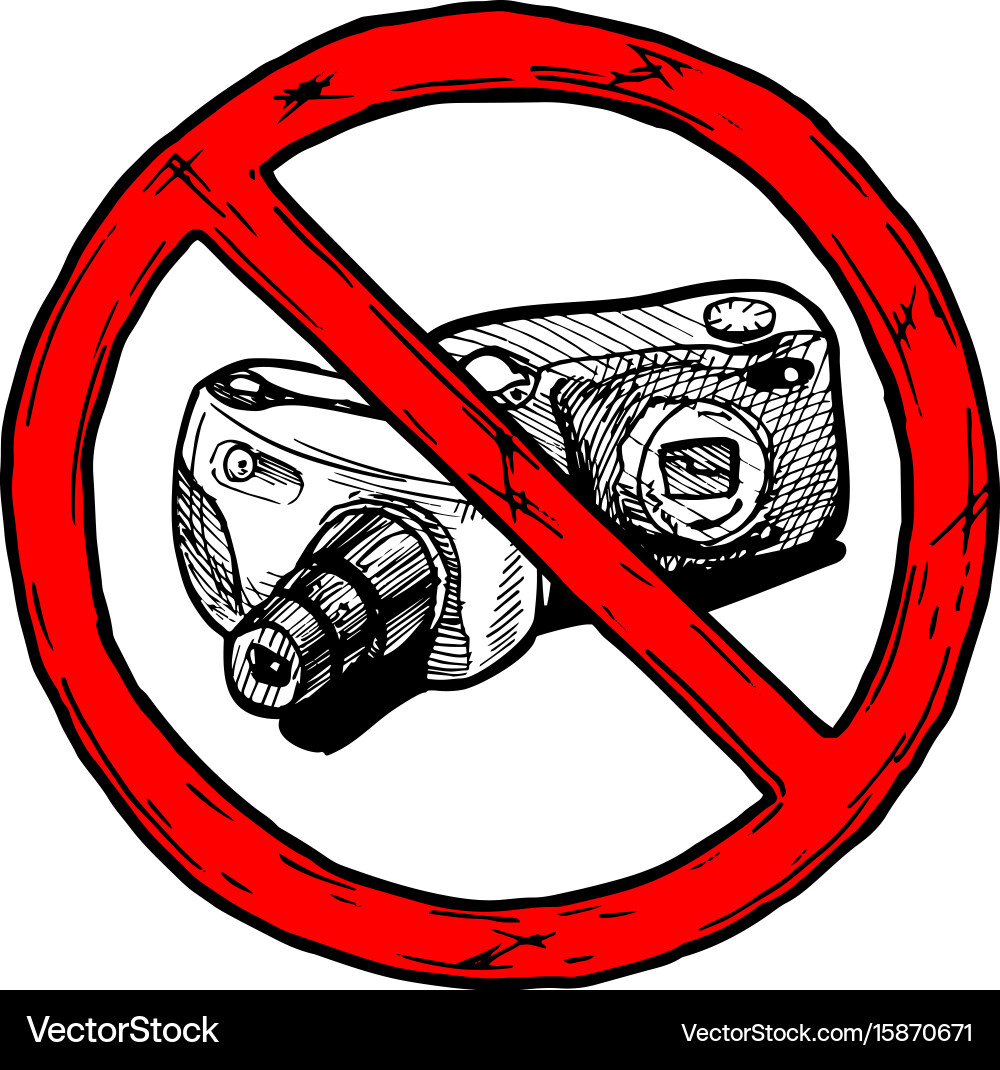 No photos sign Royalty Free Vector Image - VectorStock