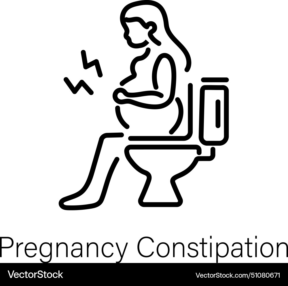 Pregnancy Constipation Royalty Free Vector Image