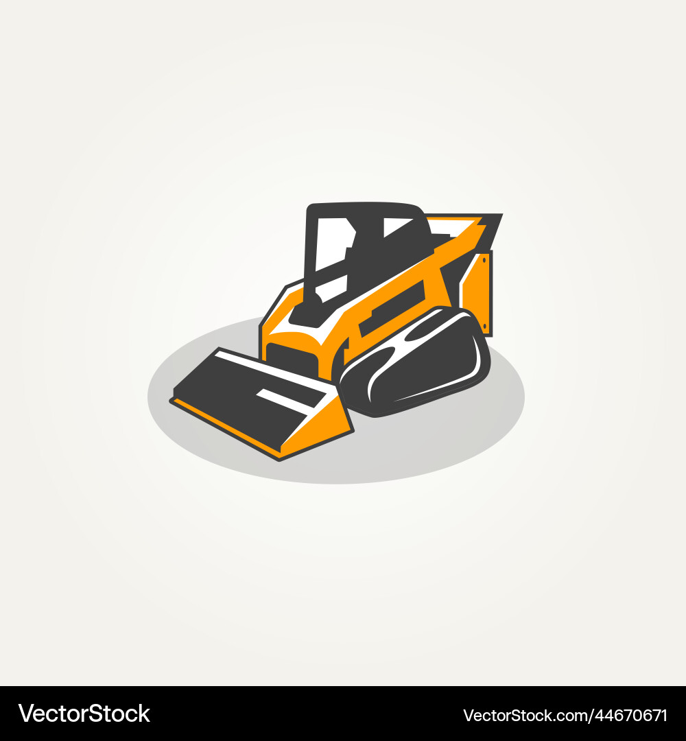 Skid Steer Construction Icon Royalty Free Vector Image