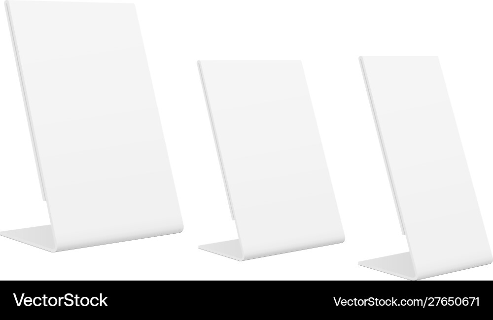 Slanted sign holder isolated Royalty Free Vector Image