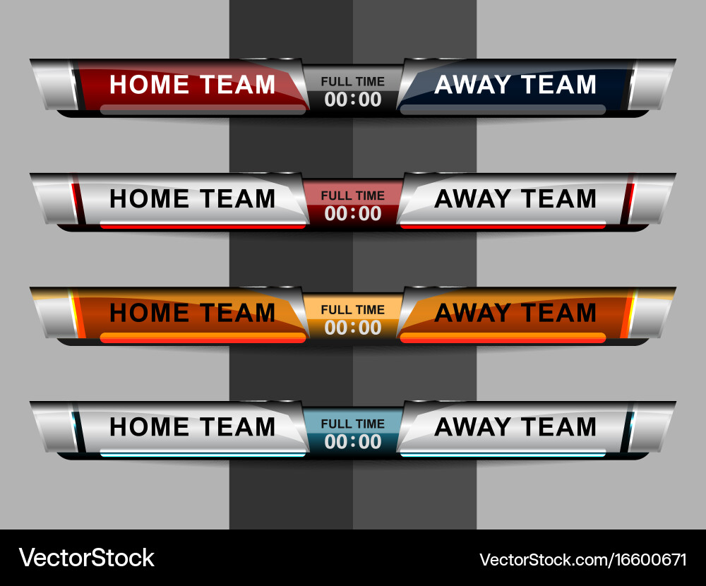 Sport scoreboard template Royalty Free Vector Image