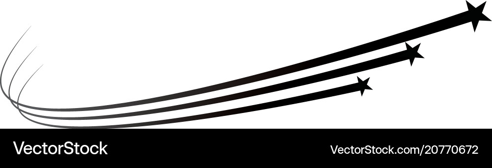 Abstract falling star - black shooting Royalty Free Vector