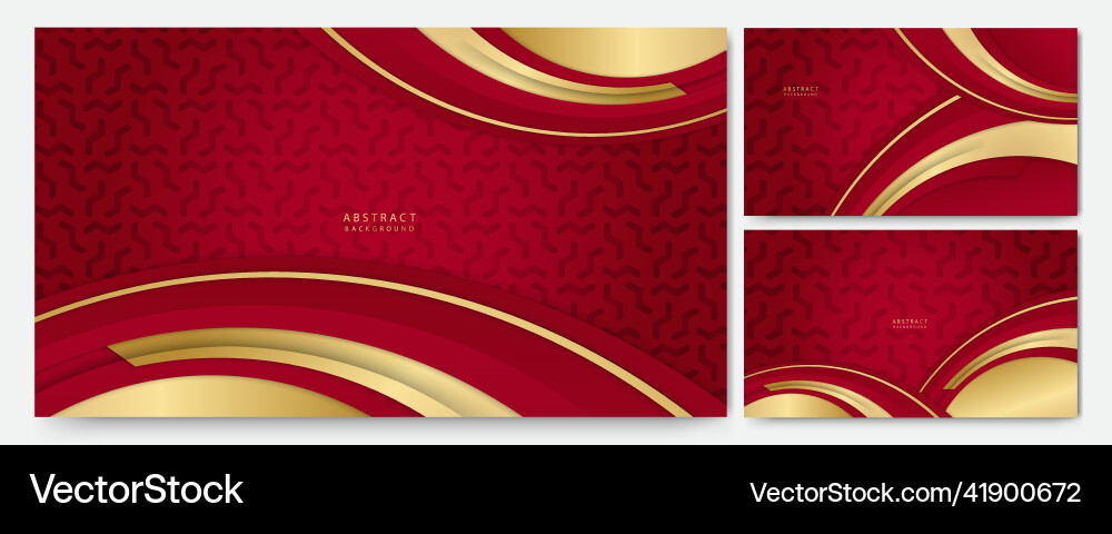 Abstract red and gold luxury background Royalty Free Vector