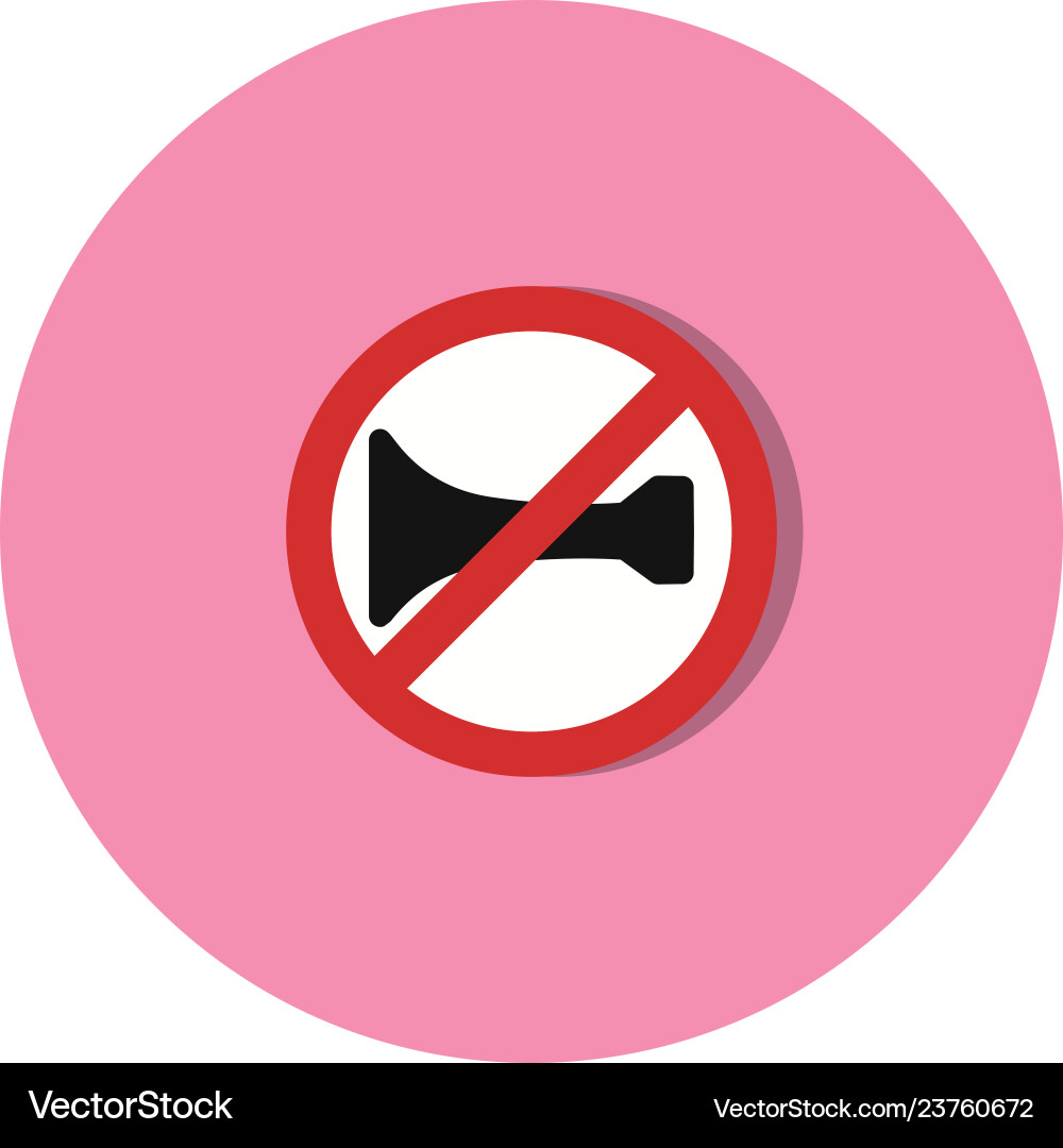 Audible warning devices prohibited icon Royalty Free Vector