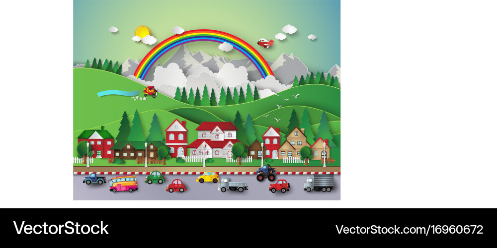 Big city life Royalty Free Vector Image - VectorStock