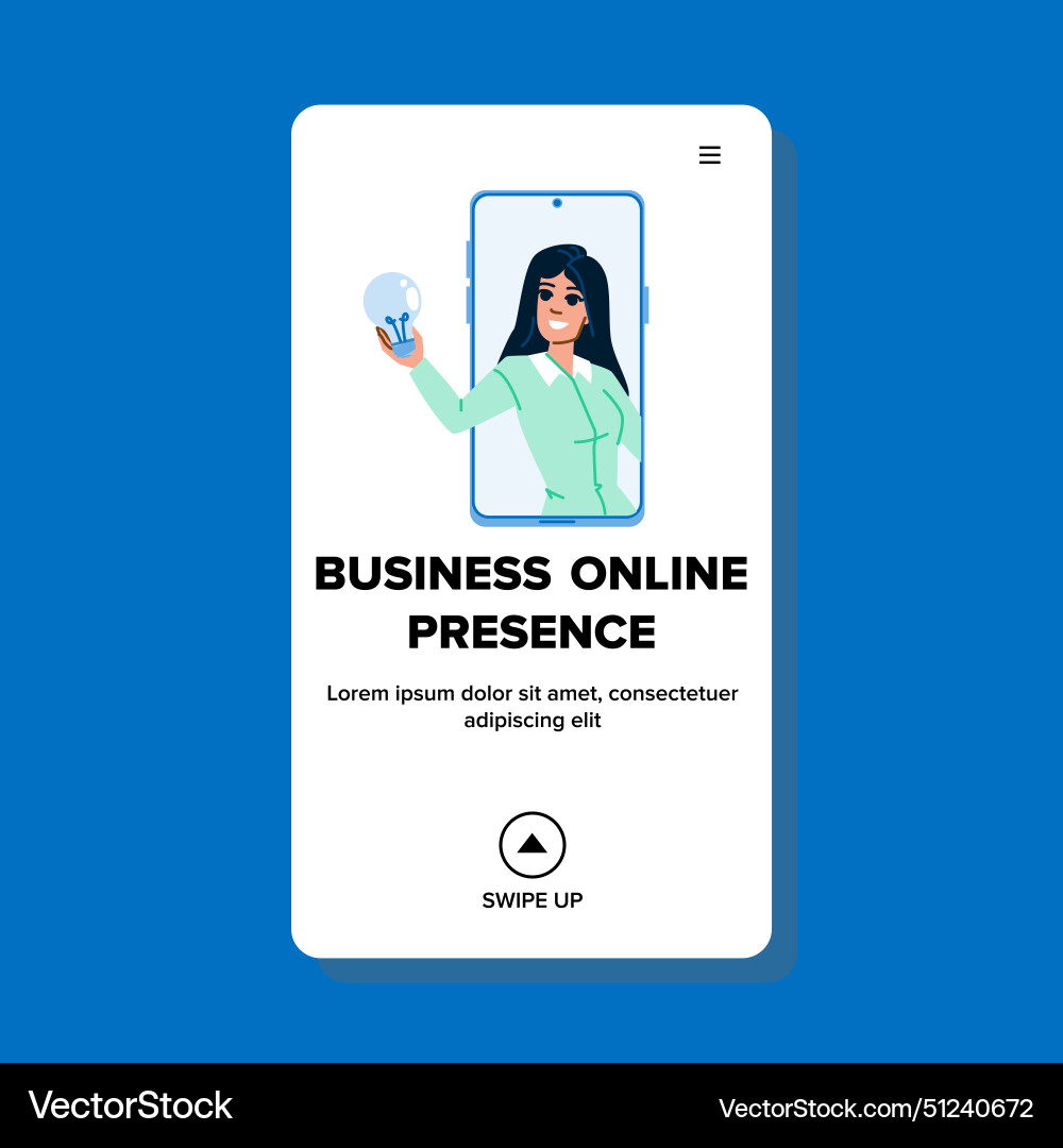 Branding business online presence Royalty Free Vector Image