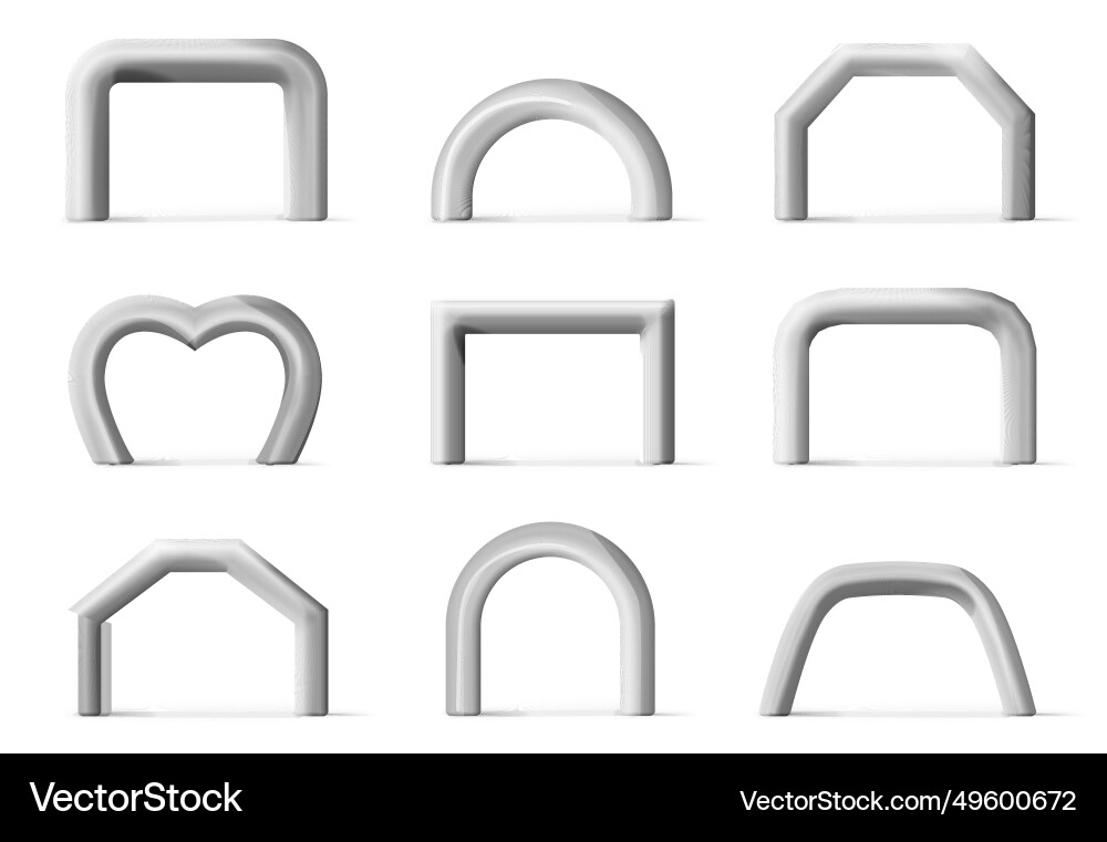 Inflatable Archway Mockup Royalty Free Vector Image