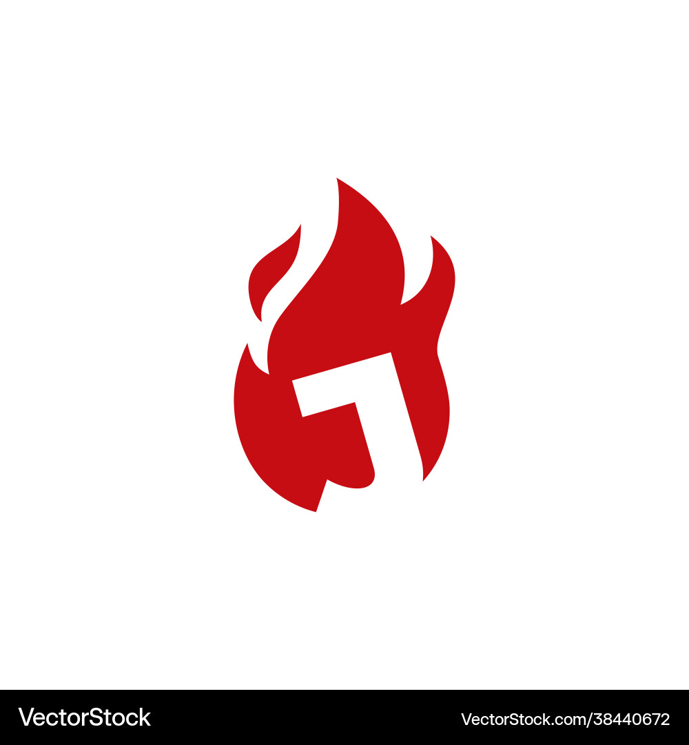 J letter fire flame logo icon Royalty Free Vector Image