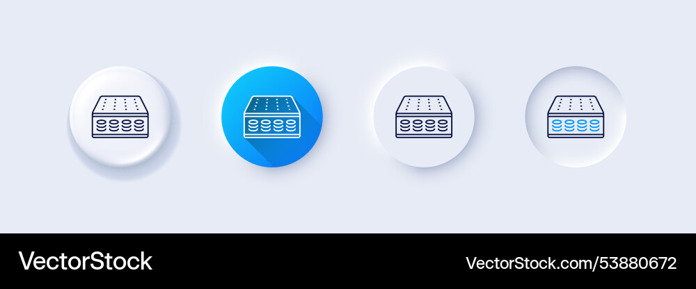 Mattress pocket spring line icon orthopedic Vector Image