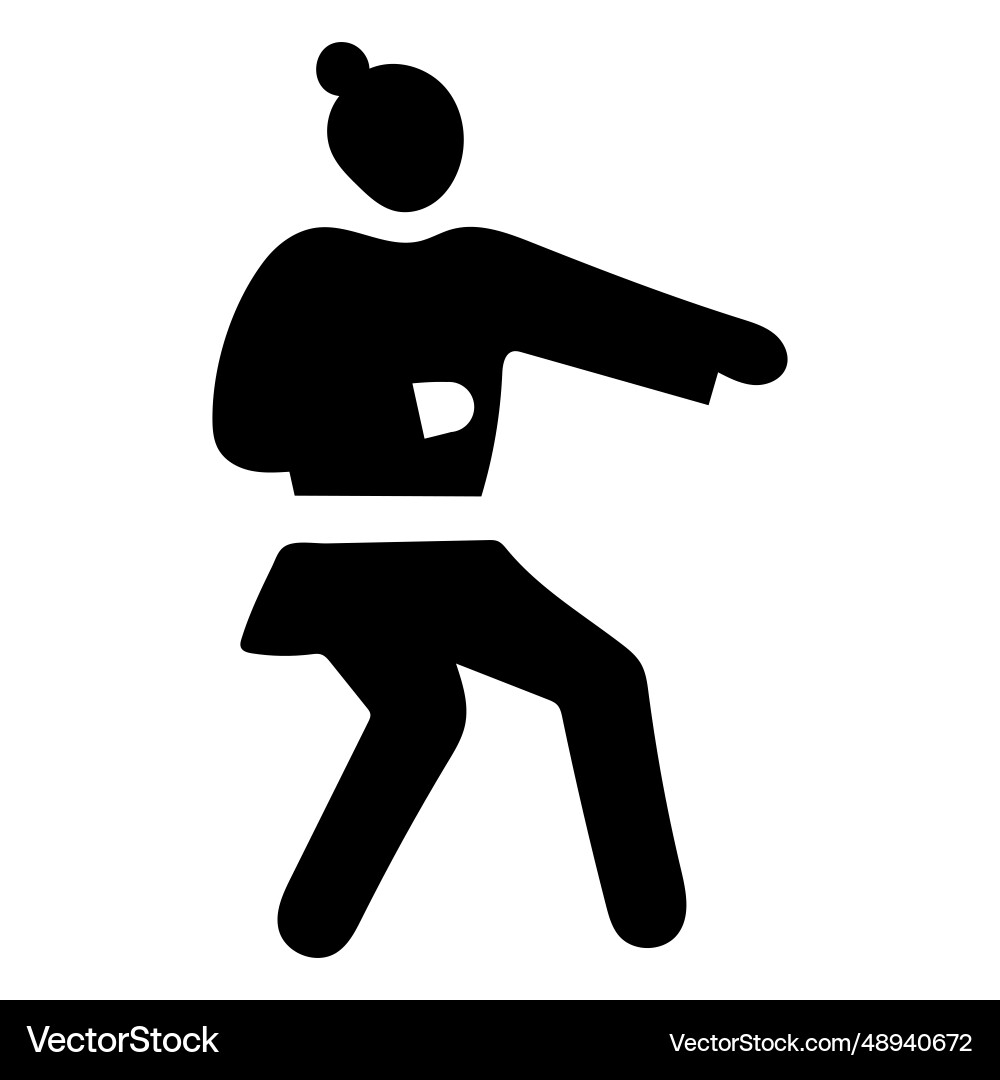 Olympic sport pictogram karate Royalty Free Vector Image