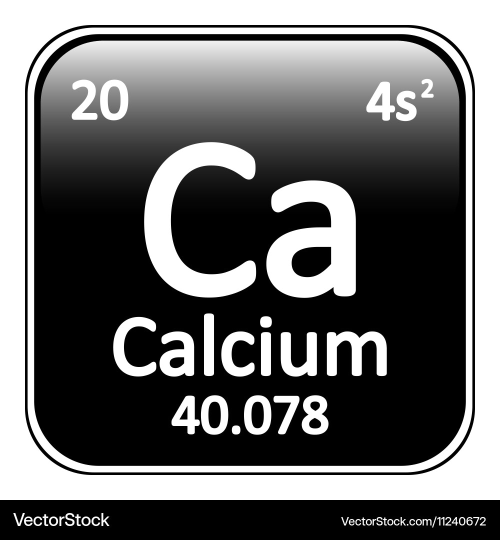 Periodic table element calcium icon Royalty Free Vector